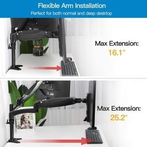 Office | Huanuo Dual Monitor Full Motion Desk Mount | Poshmark